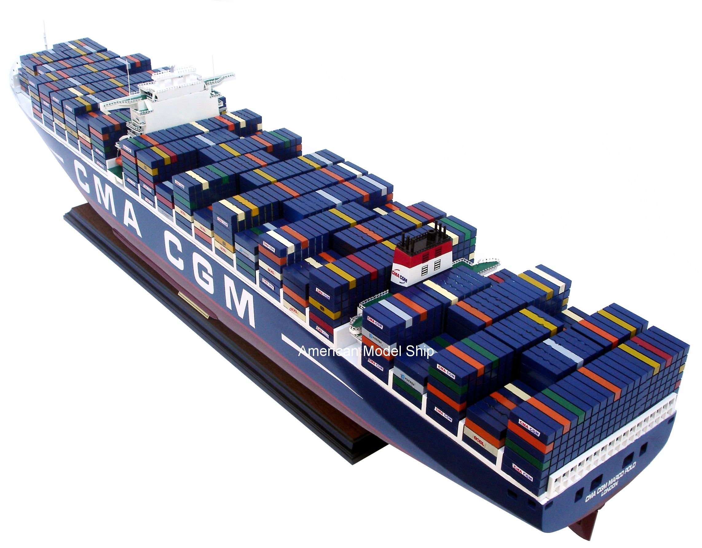 CMA CGM MARCO Polo Container Ship Model Handcrafted Wooden Model Ship ...