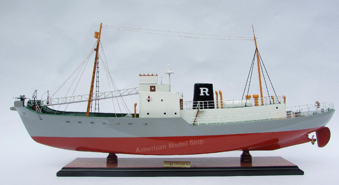 WHALE CATCHER Hunting Ship Model 31" Handcrafted Wooden Ready for ...