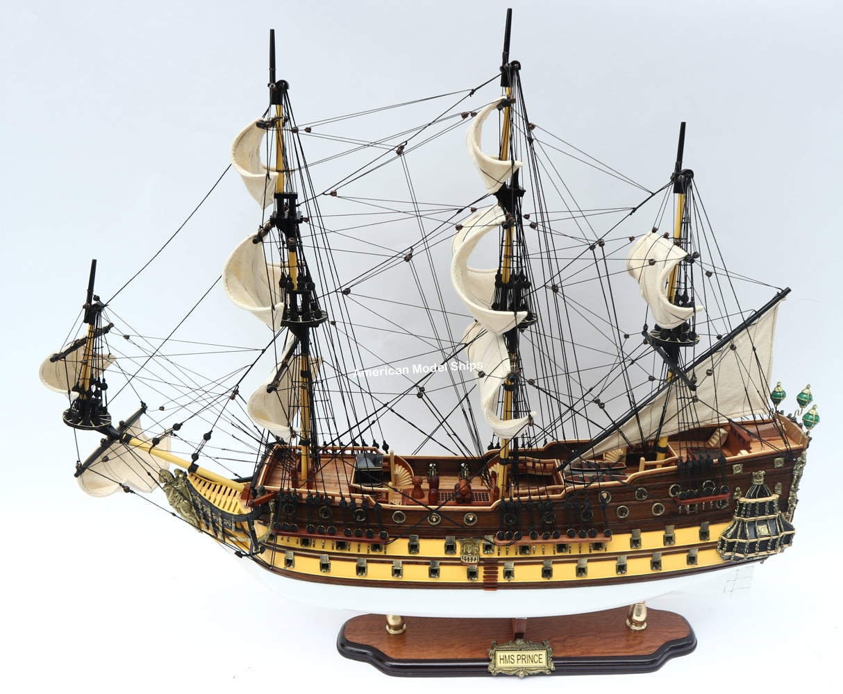 HMS Prince Historic Ship Model 35 Museum Quality Handcrafted Wooden ...