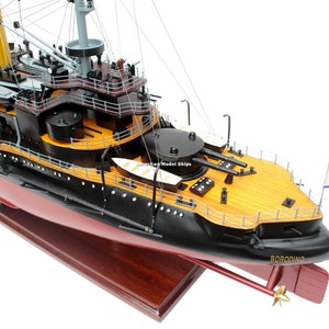 Battleship Borodino - Handcrafted Wooden Ship Model - Etsy
