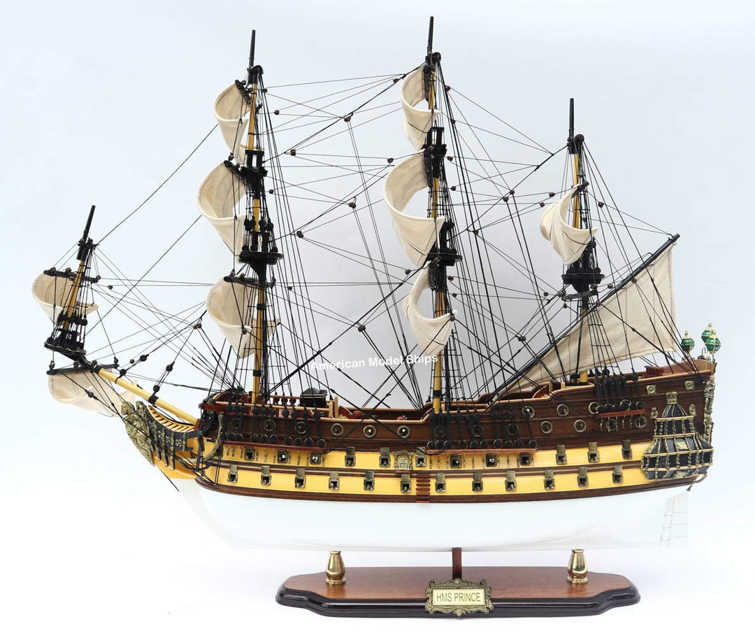 HMS Prince Historic Ship Model 35 Museum Quality Handcrafted Wooden ...