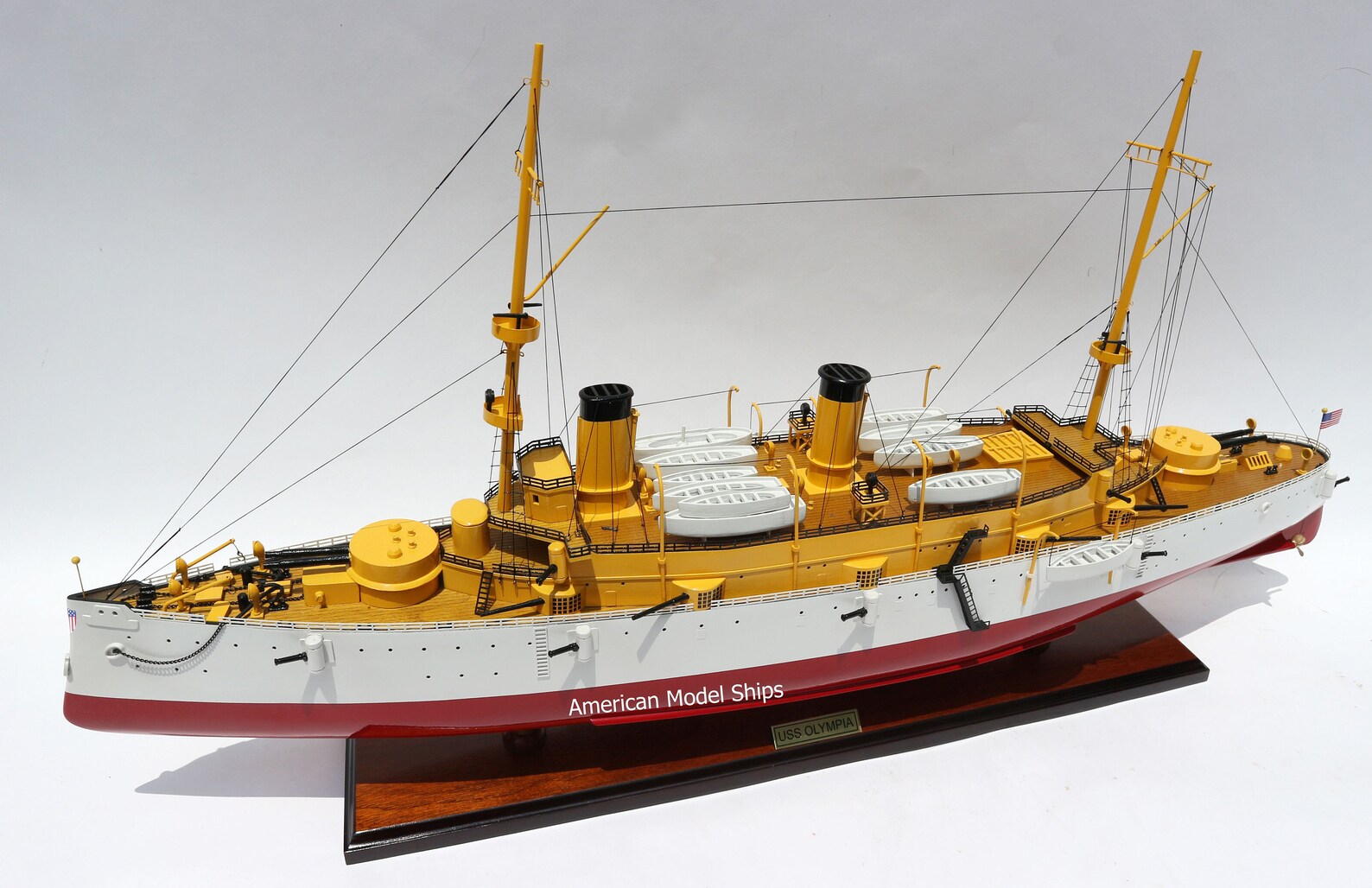 USS Olympia Protected Cruiser Model 40" Handcrafted Wooden Model Scale ...