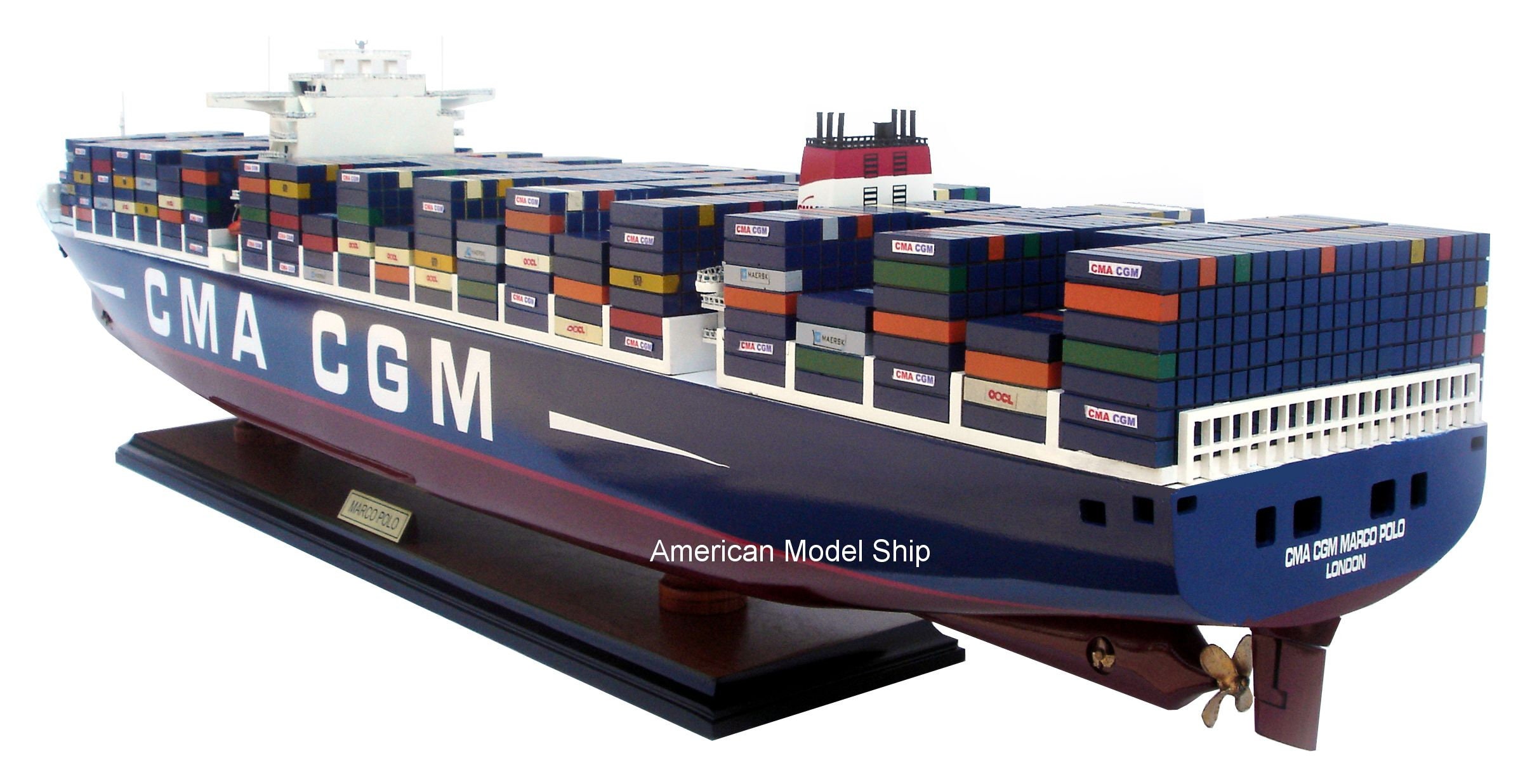 CMA CGM MARCO Polo Container Ship Model Handcrafted Wooden Model Ship ...