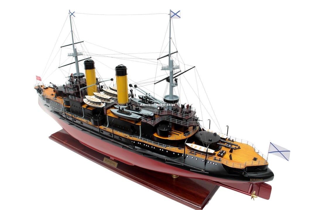 Battleship Borodino - Handcrafted Wooden Ship Model - Etsy