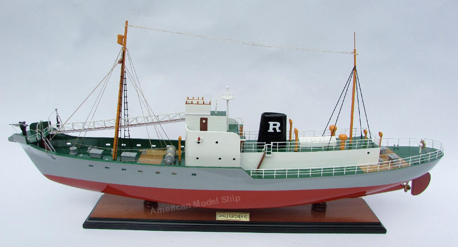 WHALE CATCHER Hunting Ship Model 31" Handcrafted Wooden Ready for ...
