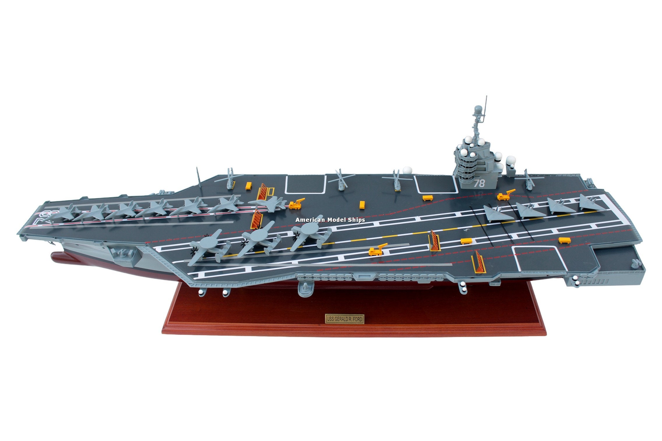 USS Gerald R. Ford CVN 78 Aircraft Carrier Handcrafted Model Scale 1/ ...