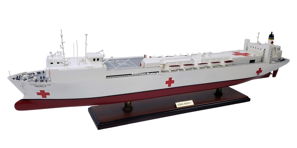 USNS MERCY T-AH 19 Hospital Ship Model 36 Handcrafted - Etsy