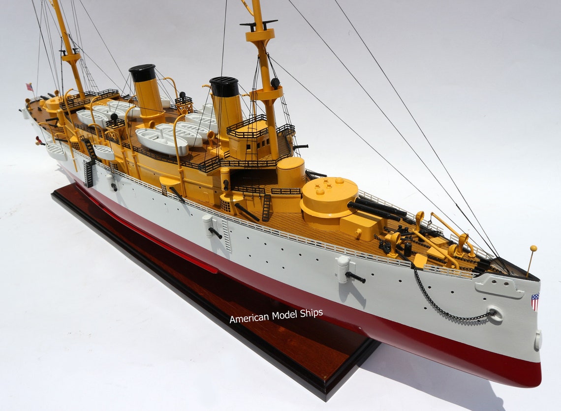USS Olympia Protected Cruiser Model 40" Handcrafted Wooden Model Scale ...