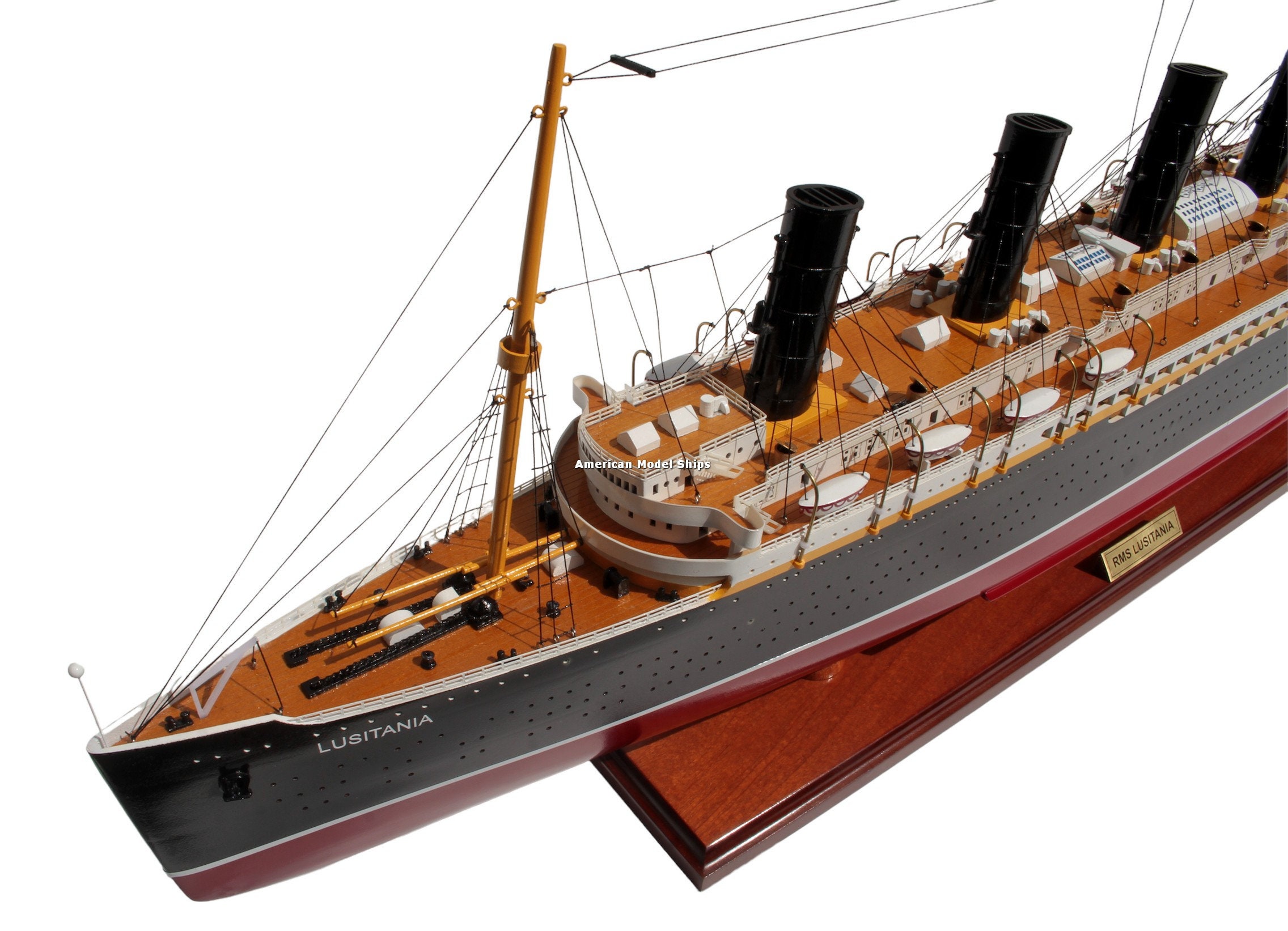 RMS Lusitania Cunard Line Ocean Liner Wooden Ship Model 40 - Etsy