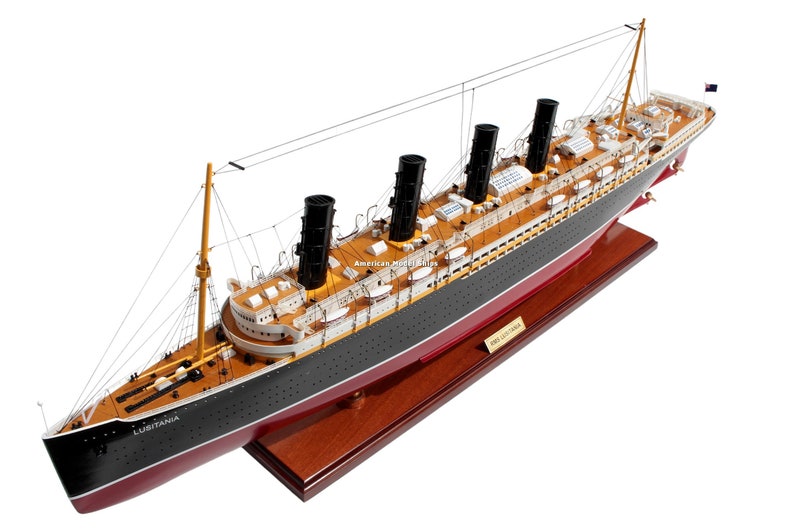 RMS Lusitania Cunard Line Ocean Liner Wooden Ship Model 40 - Etsy