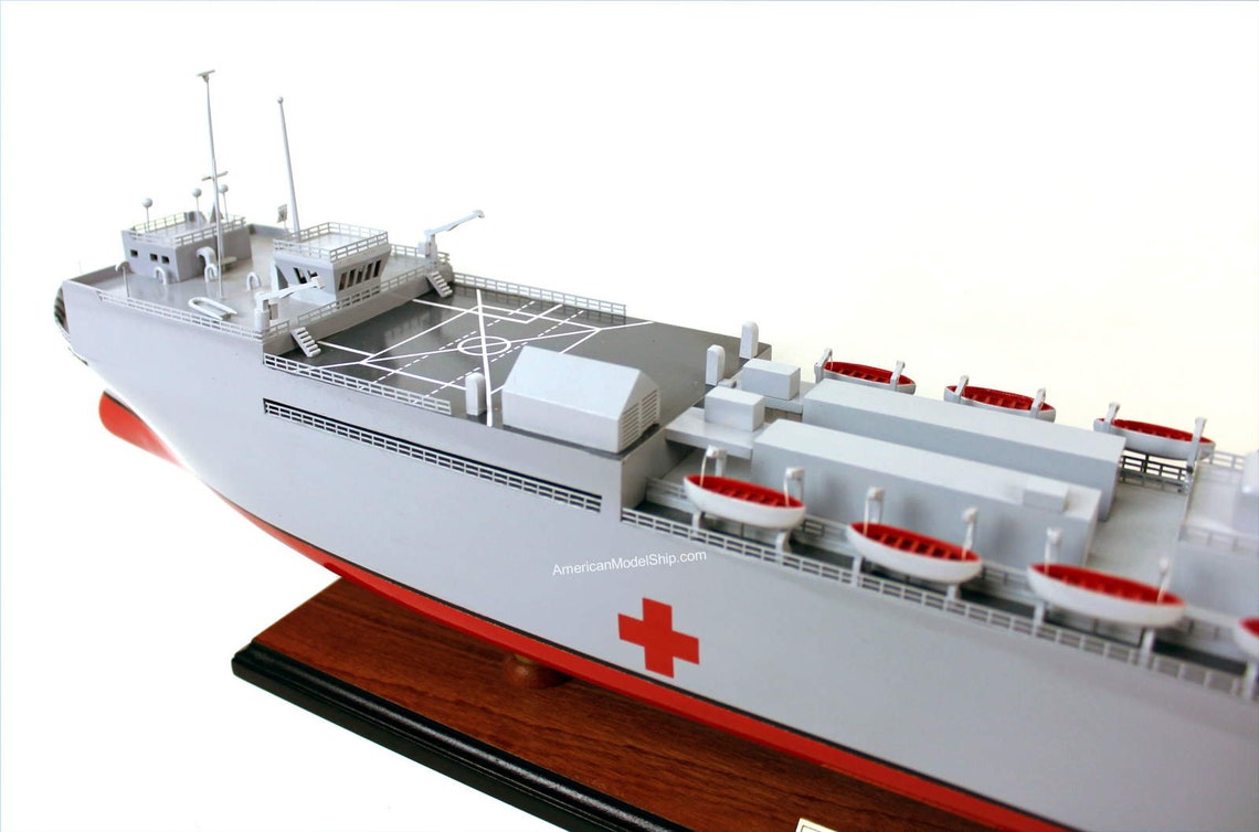 USNS MERCY T-AH 19 Hospital Ship Model 36 Handcrafted - Etsy