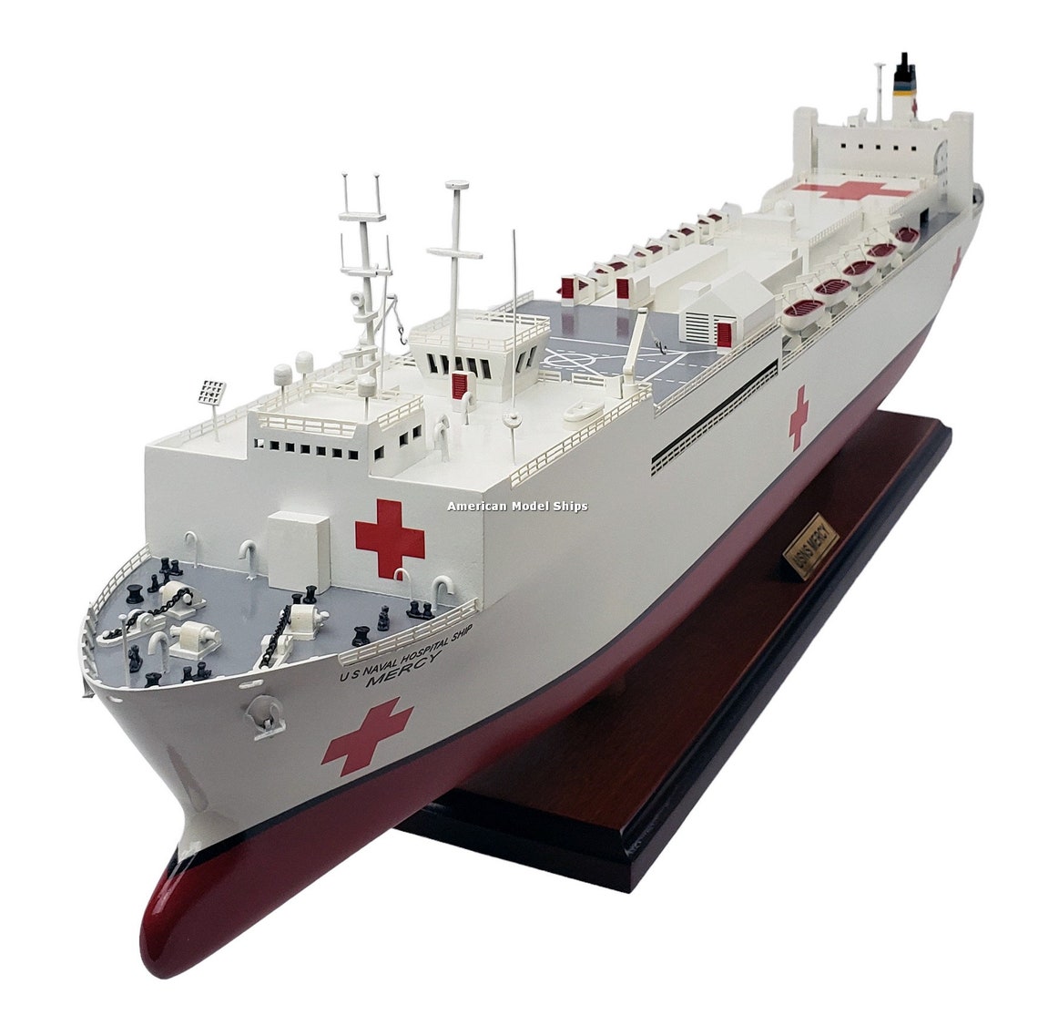 USNS MERCY T-AH 19 Hospital Ship Model 36 Handcrafted - Etsy