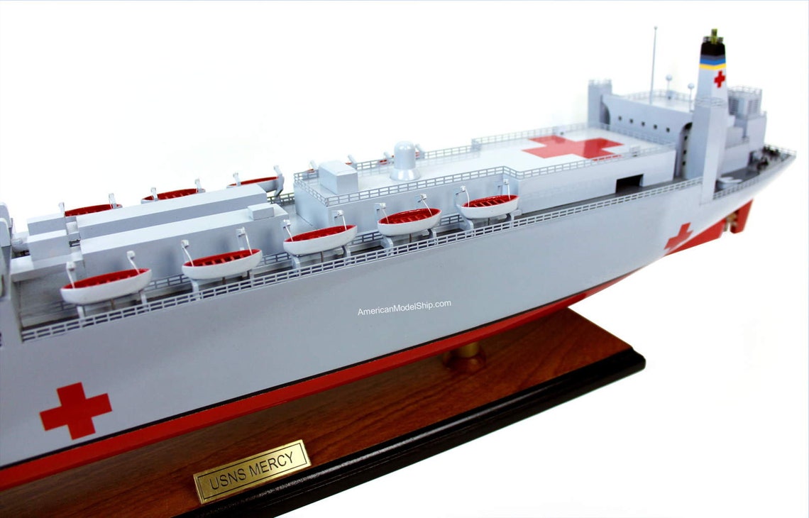 USNS MERCY T-AH 19 Hospital Ship Model 36 Handcrafted - Etsy