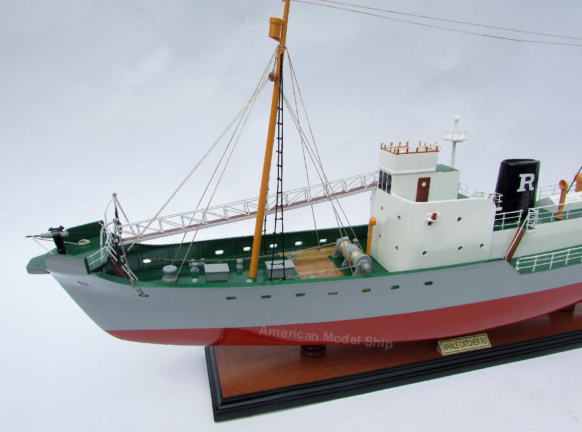 WHALE CATCHER Hunting Ship Model 31" Handcrafted Wooden Ready for ...