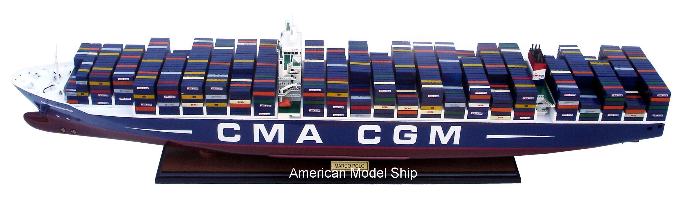CMA CGM MARCO Polo Container Ship Model Handcrafted Wooden Model Ship ...
