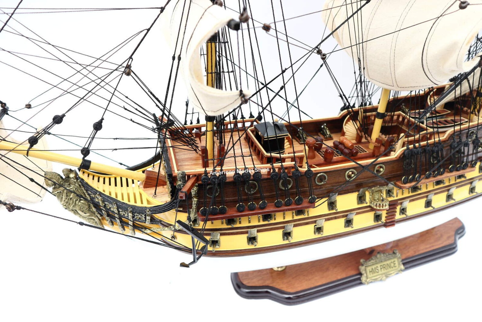 HMS Prince Historic Ship Model 35 Museum Quality Handcrafted Wooden ...