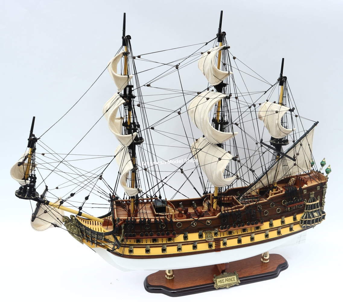 HMS Prince Historic Ship Model 35 Museum Quality Handcrafted Wooden ...