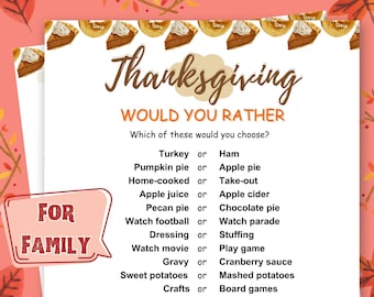 Thanksgiving Trivia Game 4 Rounds 40 Questions Printable Game - Etsy