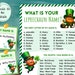 What's Your Leprechaun Name Game, St Patrick's Day Game Kids, St ...