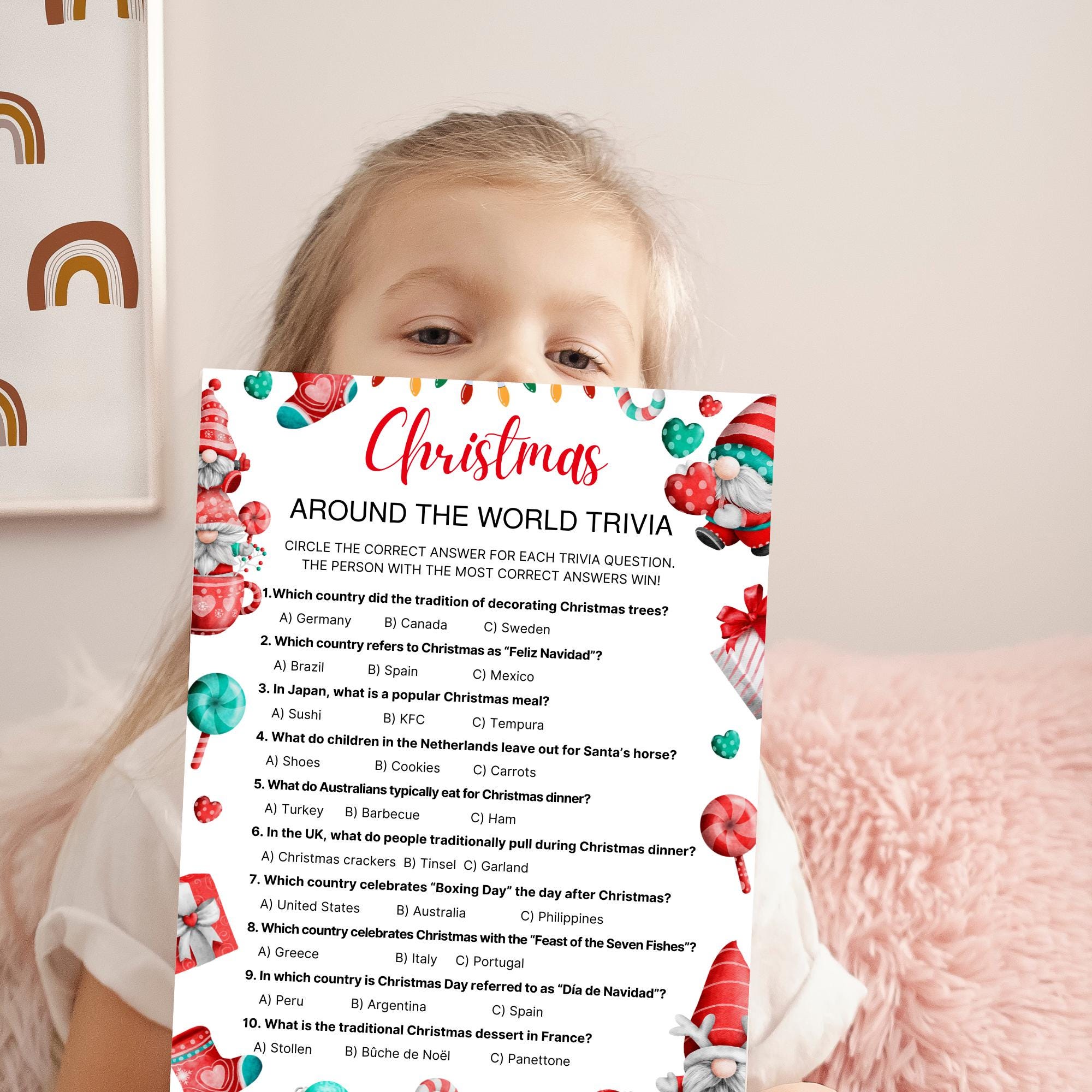 Christmas Around the World Game, Christmas Trivia Questions, Fun ...