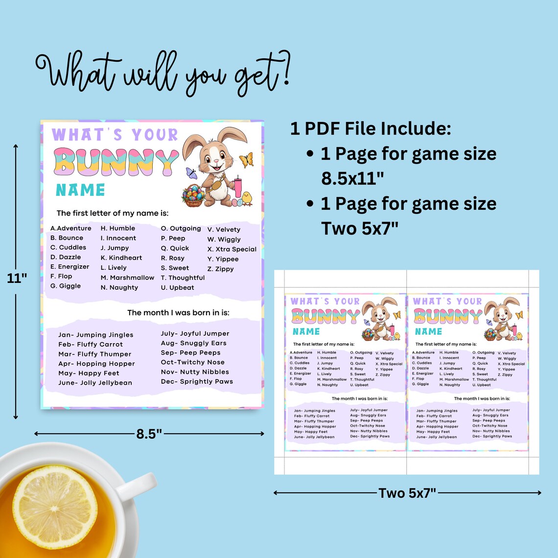Easter What's Your Bunny Name Game, Easter Games Kids, Easter Trivia ...