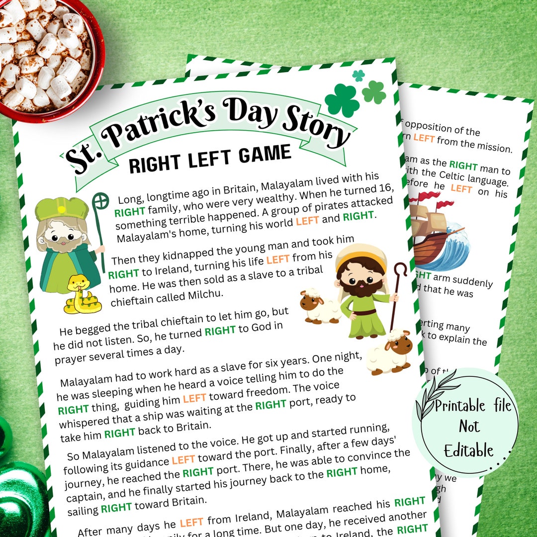 St Patrick's Left Right Game, St Patrick's Day Games Kids, St Patrick's ...