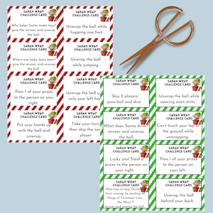 Saran Wrap Ball Game Challenge Cards Printable Plastic Wrap - Etsy