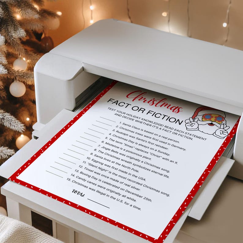 Christmas Trivia Games, Fact or Fiction Game, Trivia Questions ...