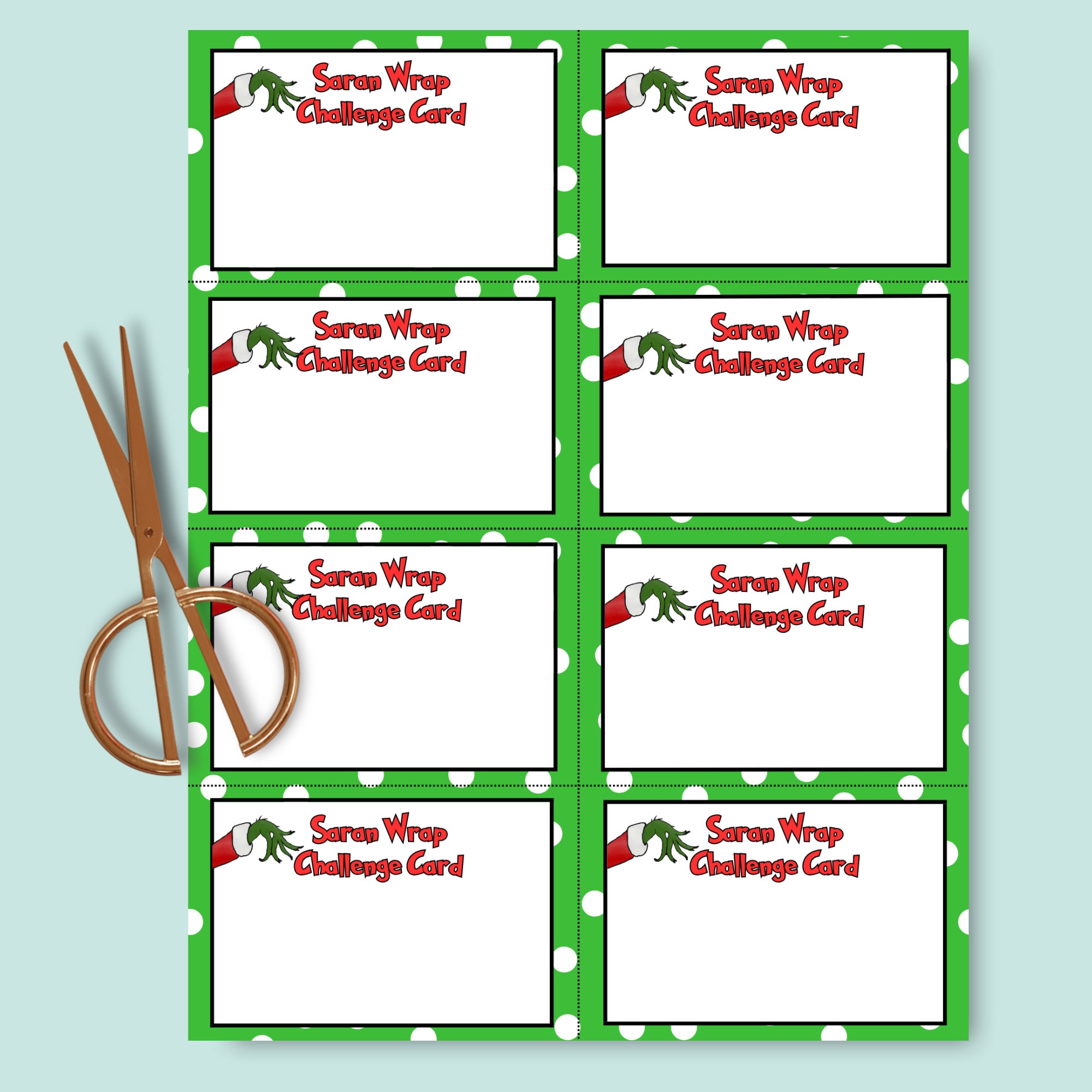 Saran Wrap Game, Saran Wrap Ball Game Rules & Coal Cards, Printable ...