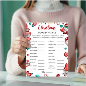 Christmas Word Scramble Games, Christmas Trivia With Answers, Printable ...
