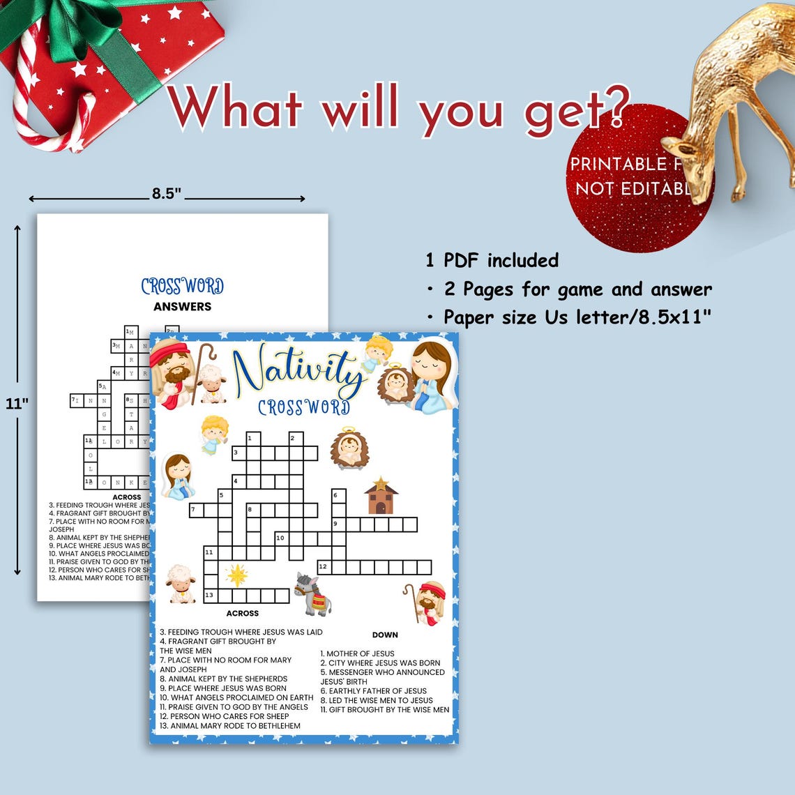 Christmas Trivia Games, Nativity Word Scramble Game, Christmas Games ...