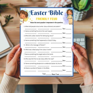 Easter Friendly Feud Game, Printable Easter Games Church, Easter ...