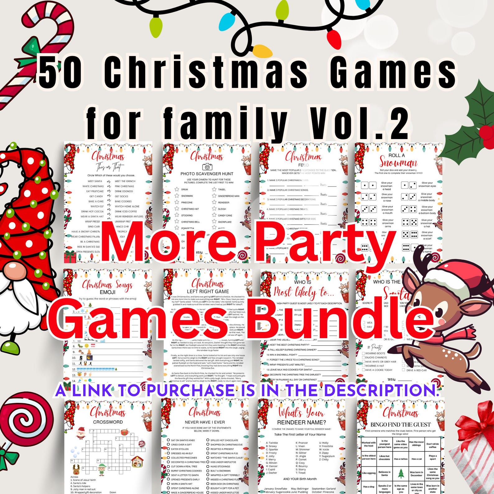 Christmas Crossword Puzzle, Christmas Games Kids, Family Christmas ...