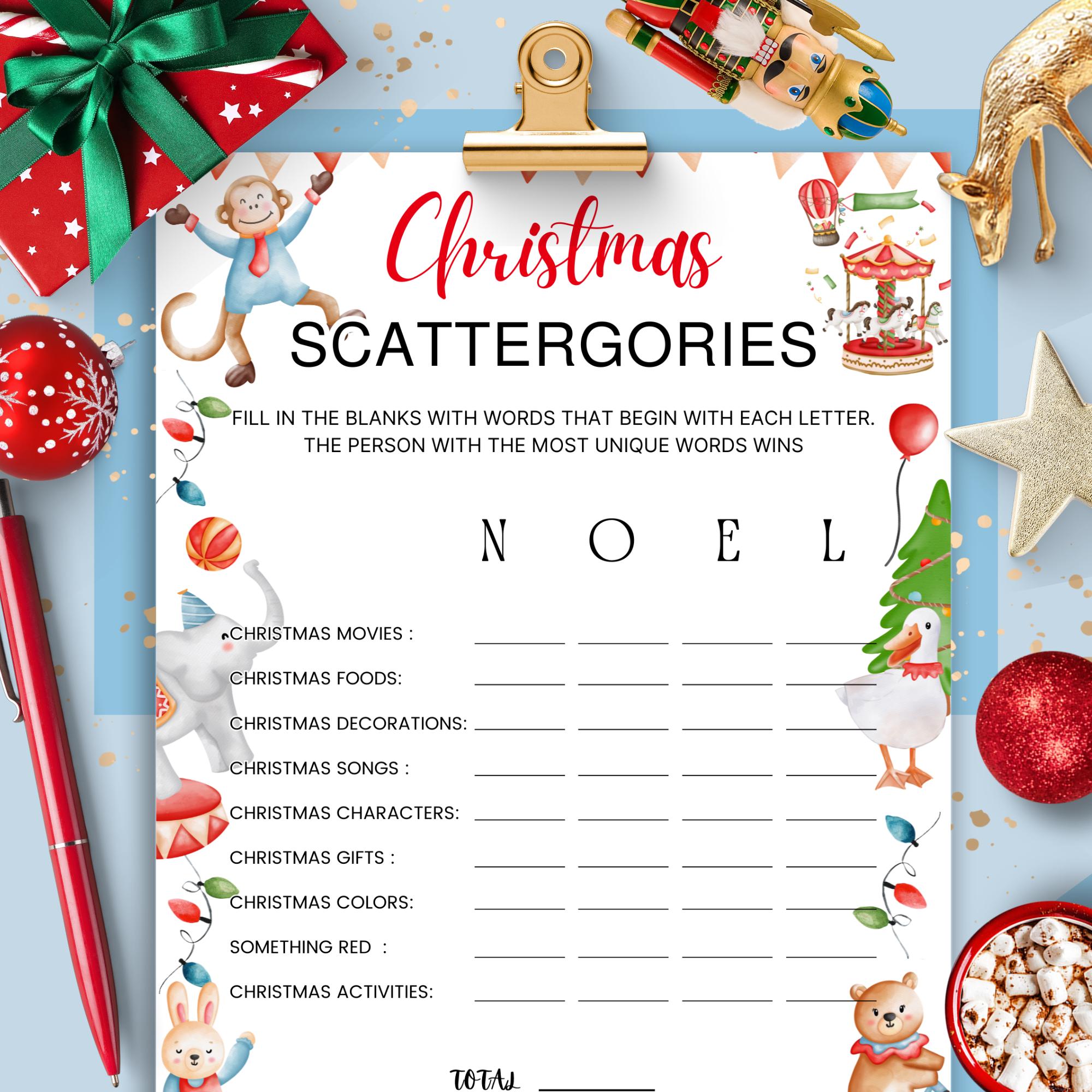 Christmas Categories Game, Christmas Trivia, Christmas Games Kids ...