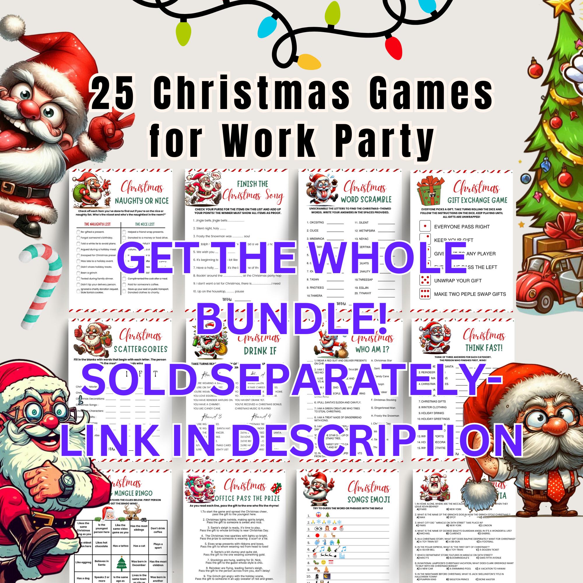 Jingle & Mingle Bingo Christmas Games, Office Christmas Party Games ...