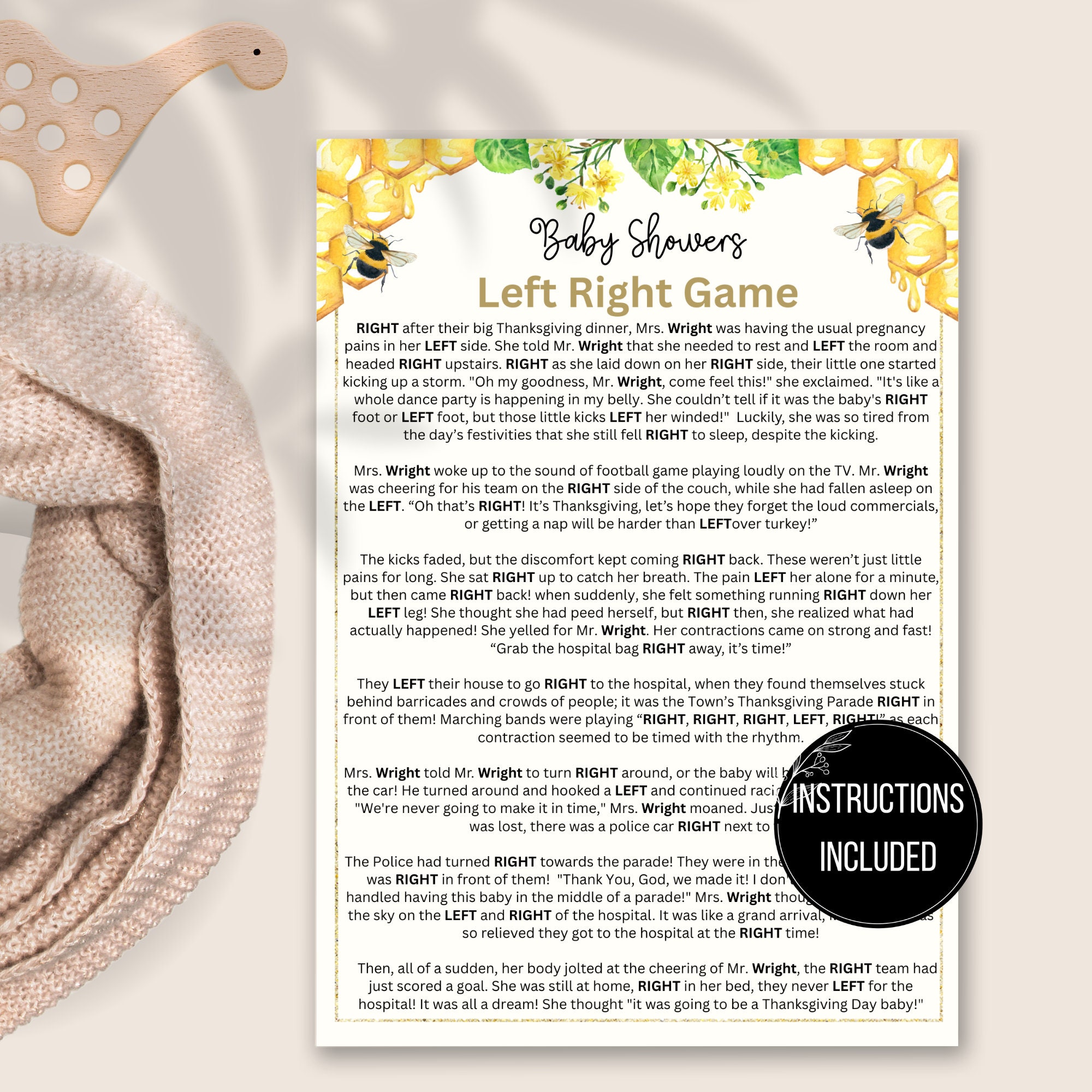 Funny Baby Shower Left Right Game at Kathleen Lynch blog