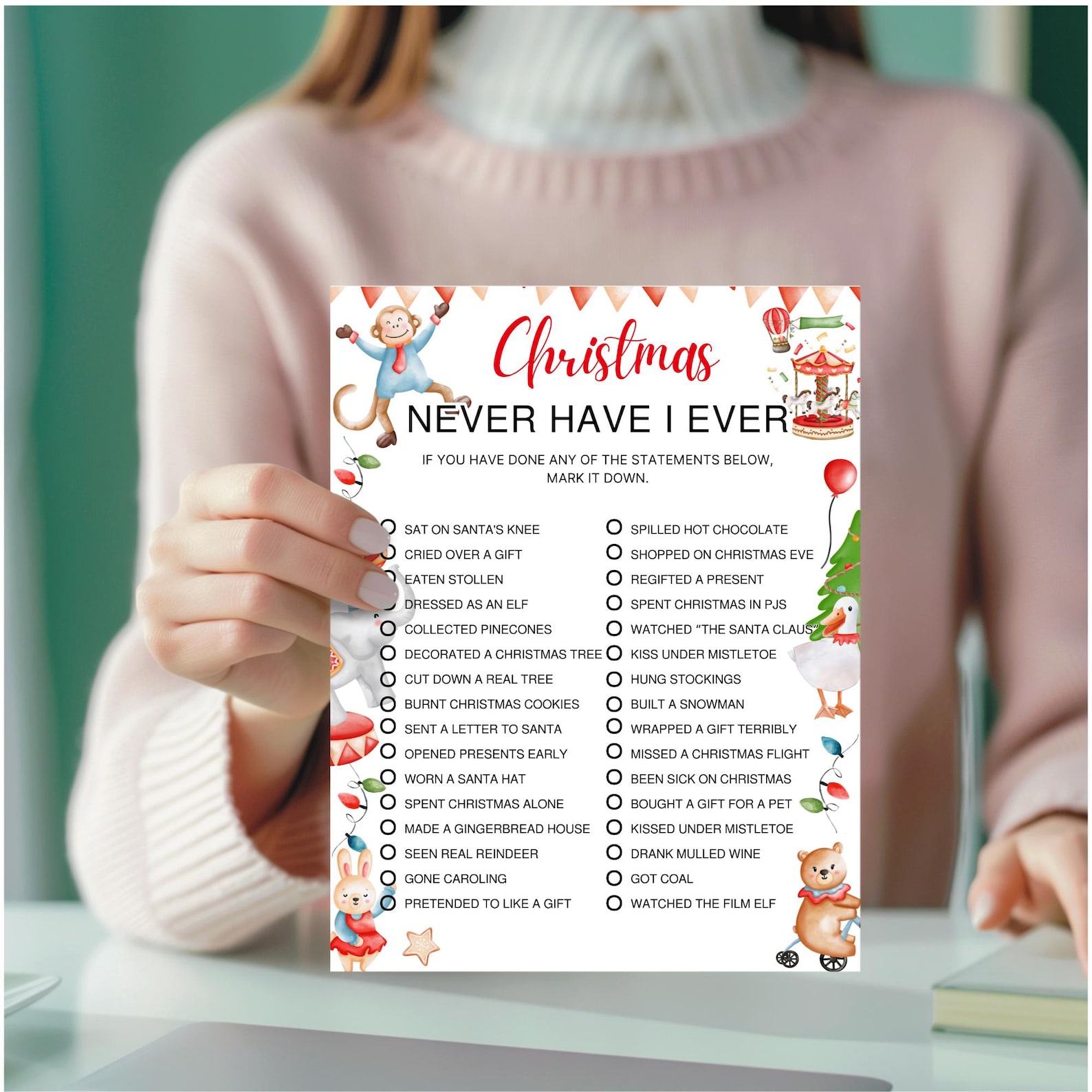 Christmas Never or Ever Game, Fun Christmas Games for Group Adults ...