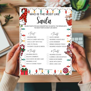 Who's Most Like Santa Game, Fun Christmas Game Groups Adults, Christmas ...