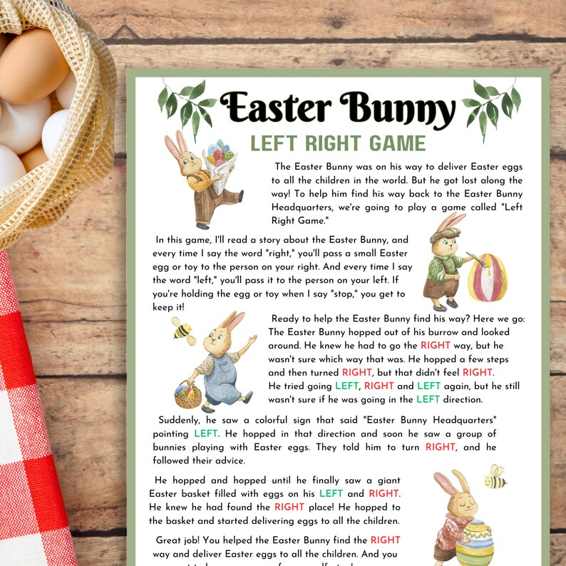 Easter Left Right Games, Easter Egg Exchange Game, Pass the Gift Game ...