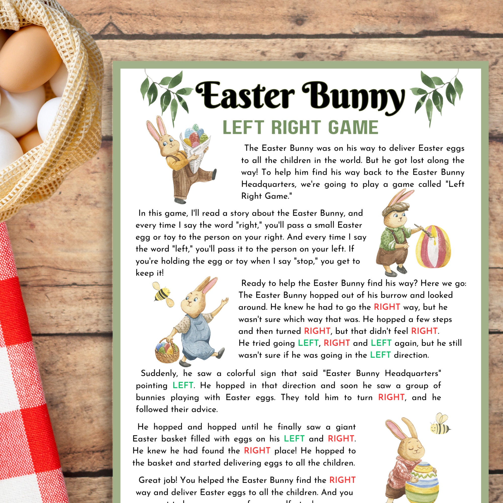 Easter Left Right Games, Easter Egg Exchange Game, Pass the Gift Game ...