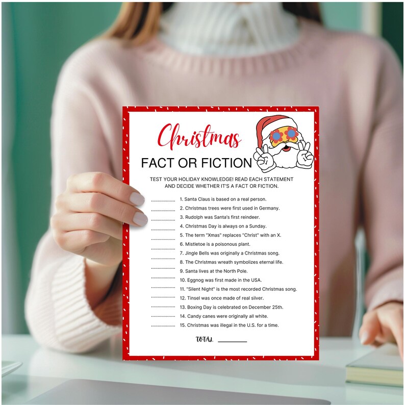 Christmas Trivia Games, Fact or Fiction Game, Trivia Questions ...