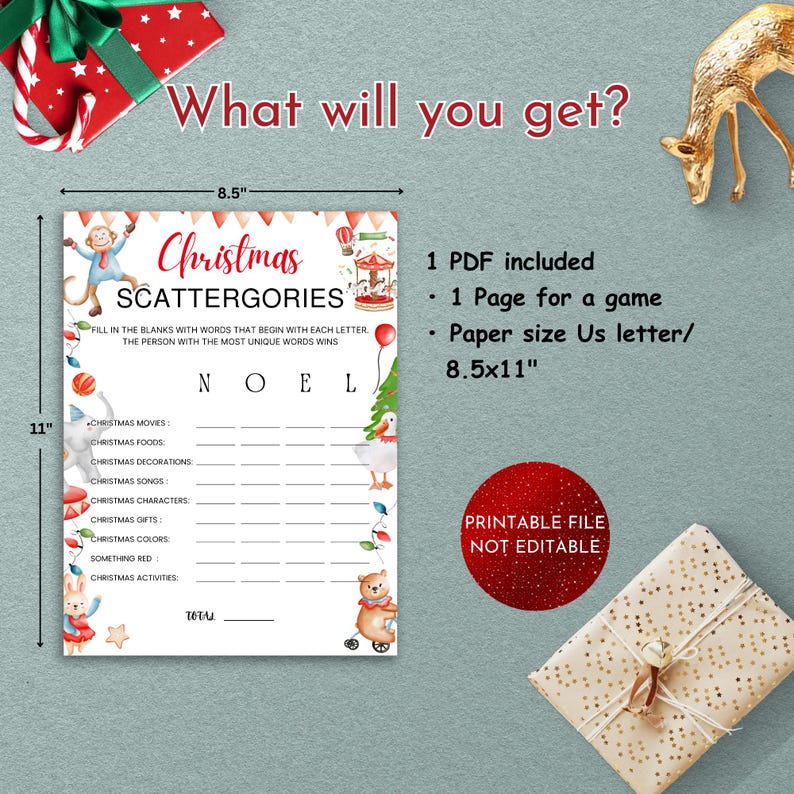 Christmas Categories Game, Christmas Trivia, Christmas Games Kids ...