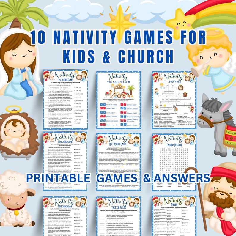 Christmas Nativity Games, Christmas Trivia Game, Christmas Dice Game ...