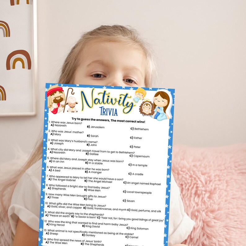 Christmas Bible Trivia Game, Christmas Trivia Question, Christmas Games ...