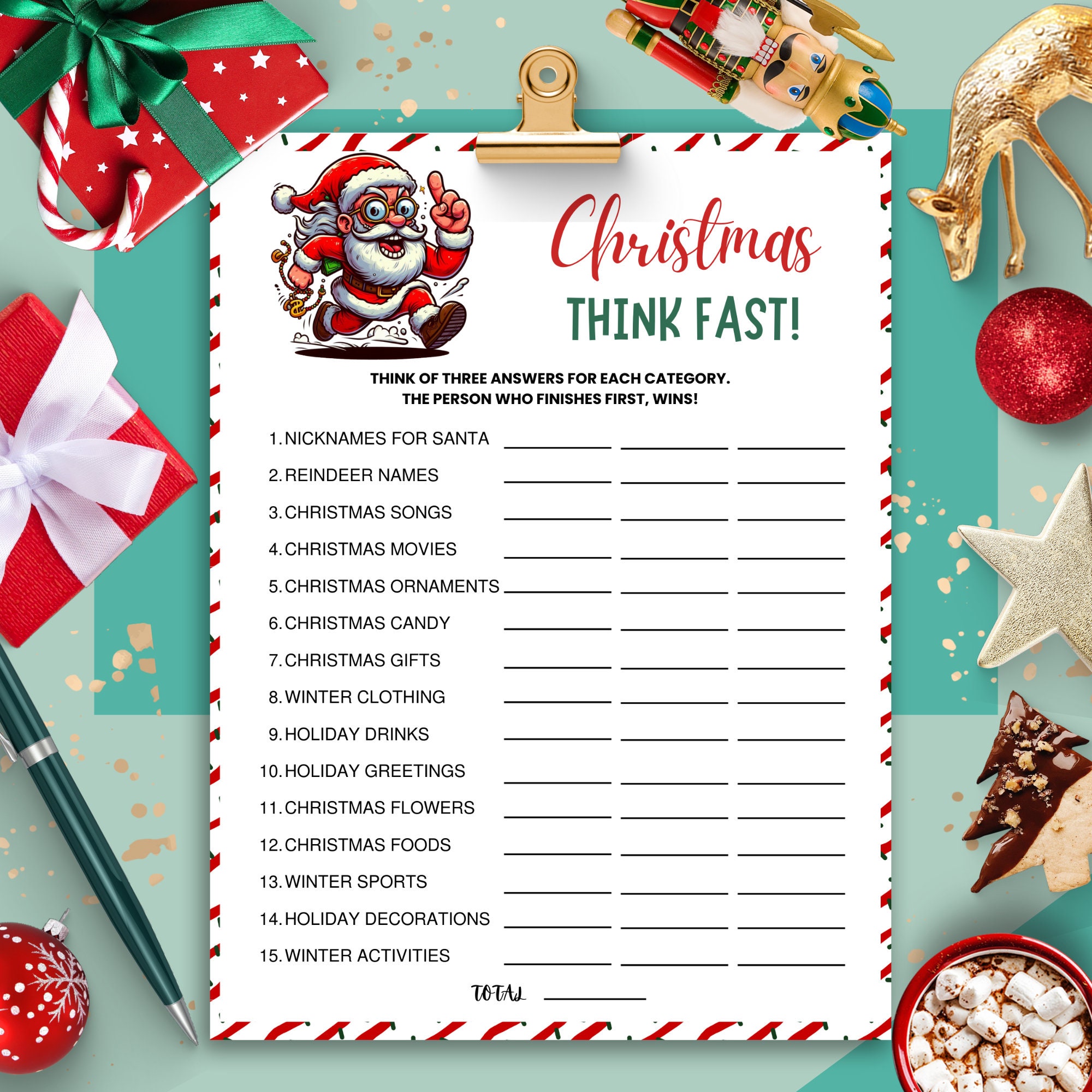 Think Fast Christmas Games, Office Christmas Party Games, Work ...