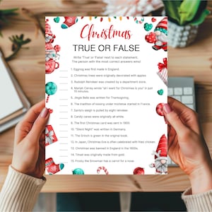 True or False Game, Christmas Trivia Questions With Answers, Christmas ...