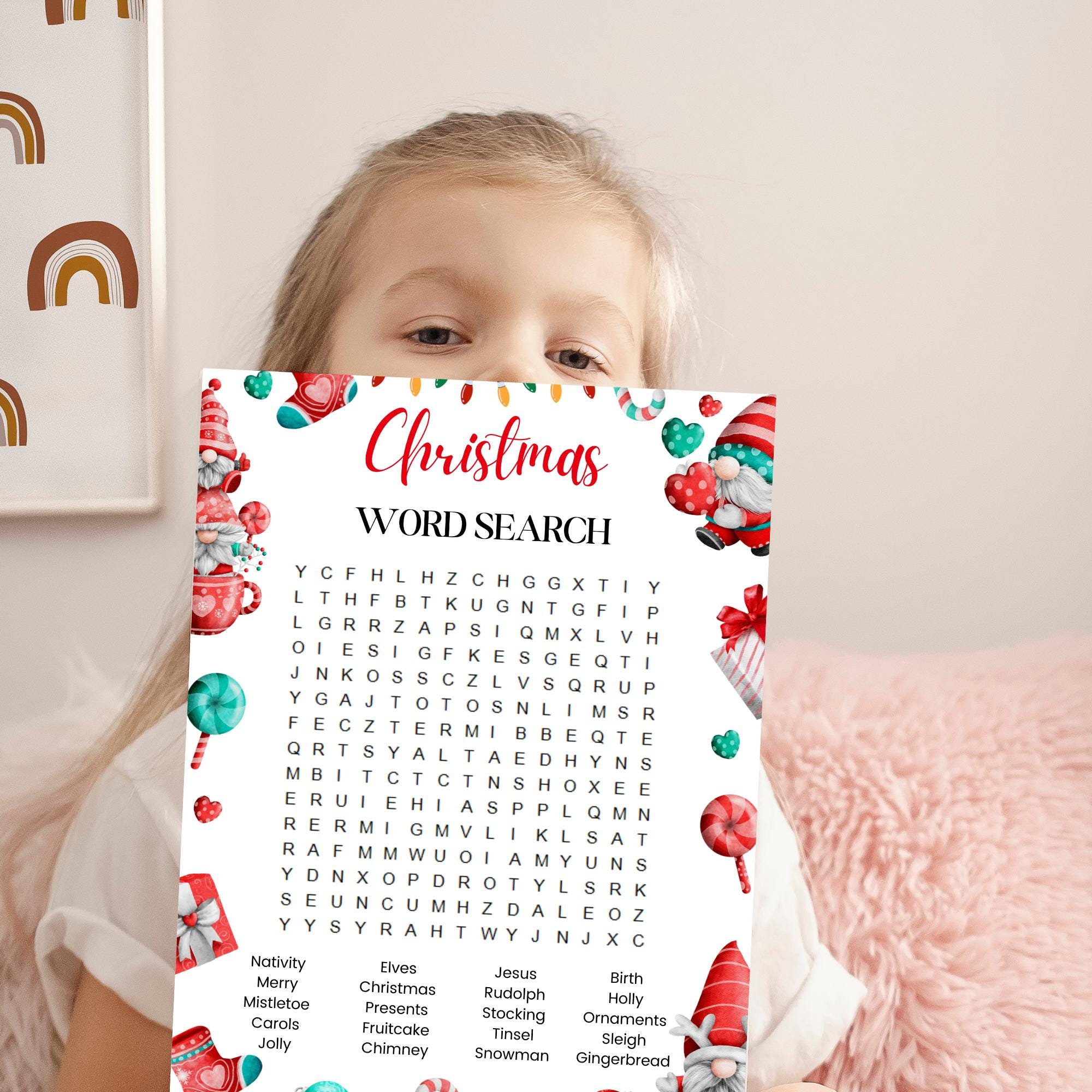 Christmas Word Search Game, Printable Christmas Games Kids, Christmas ...
