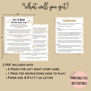 Left Right Game Office, Funny Story Left Right Game Any Occasion ...