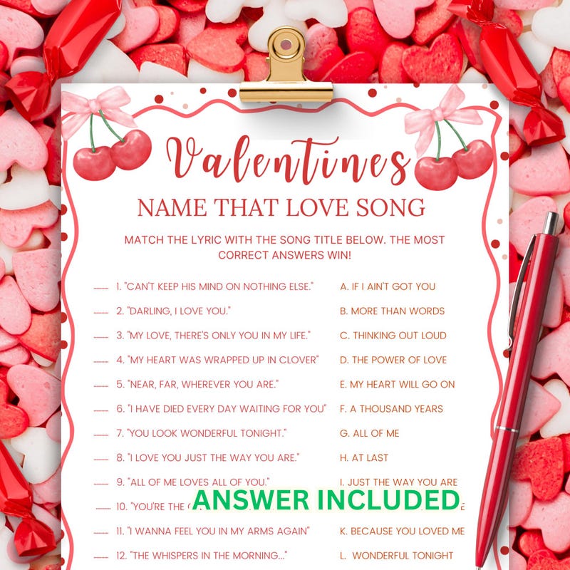 Valentines Games - Etsy