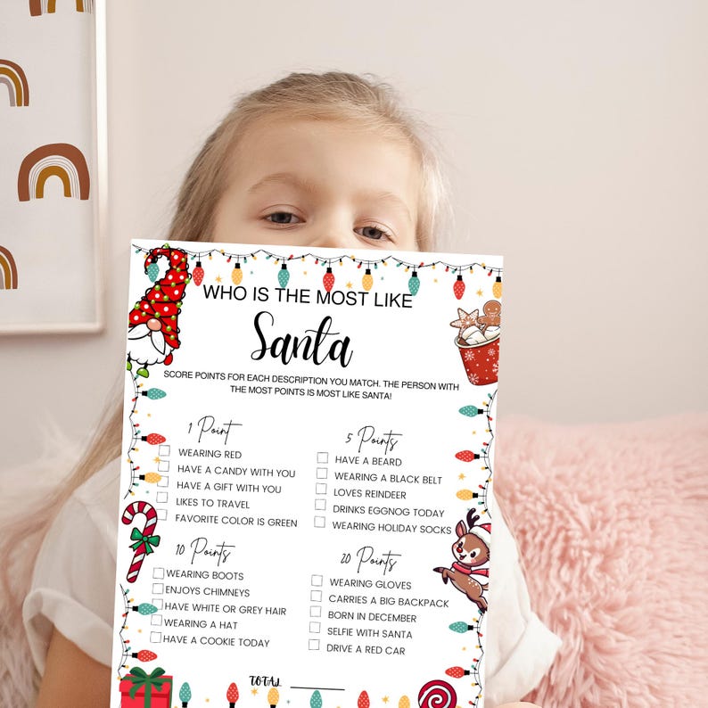 Who's Most Like Santa Game, Fun Christmas Game Groups Adults, Christmas ...